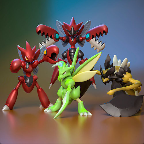 Scyther Evolution 3d Model 3d Printable Cgtrader