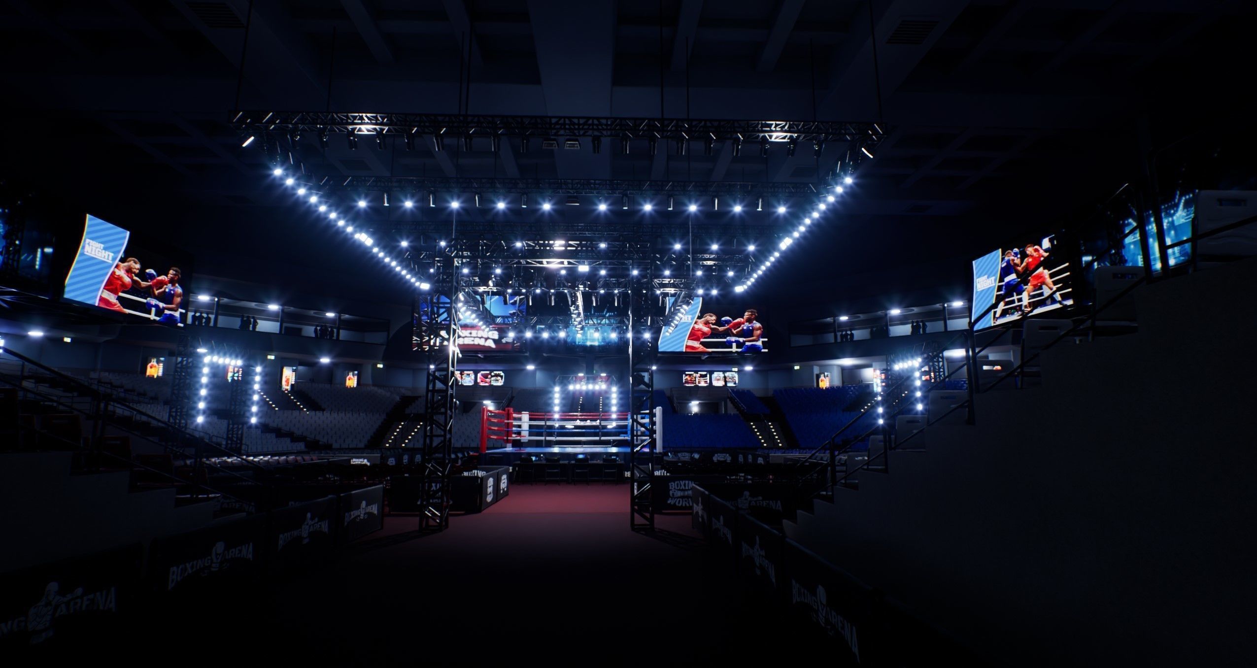 3D model BOXING ARENA STADIUM - Game Ready VR / AR / low-poly | CGTrader