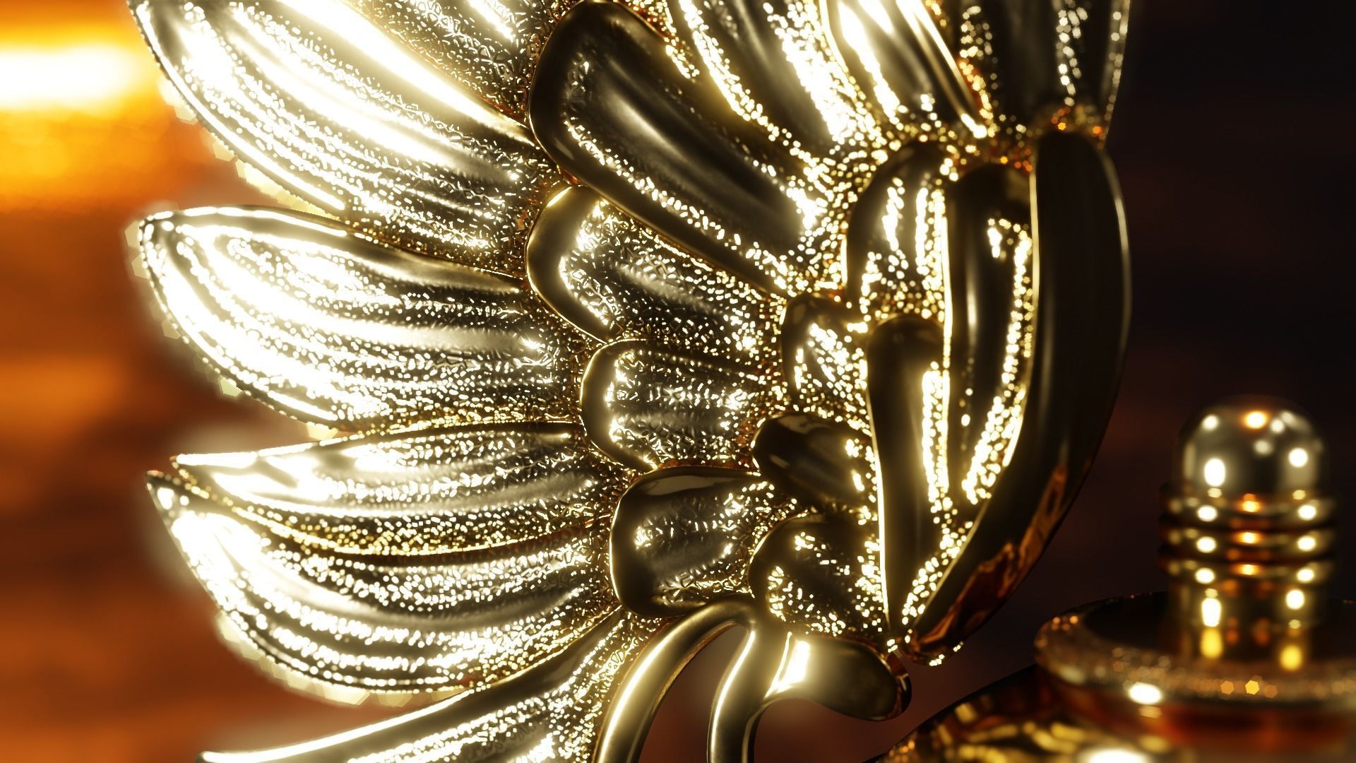 Golden Trophy Wing 3D model | CGTrader
