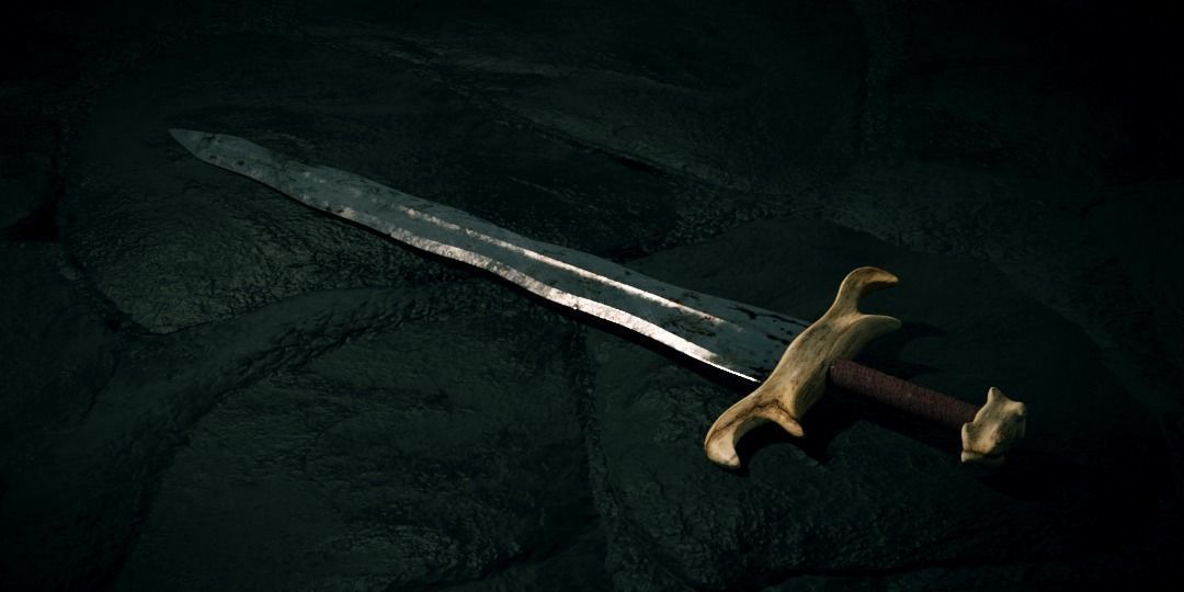 Shortsword with bone hilt free 3D model | CGTrader