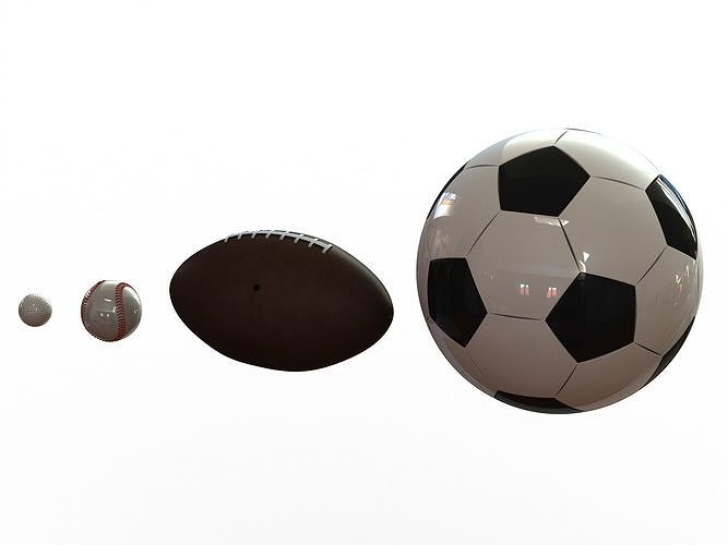 Sport Balls Equipment 3D model rigged | CGTrader