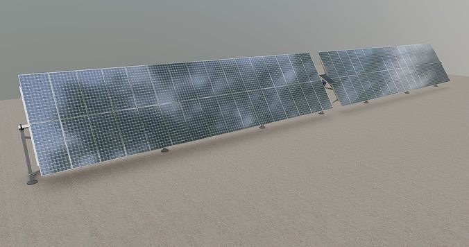 Solar Tracking Systems Type-2 3D model animated | CGTrader