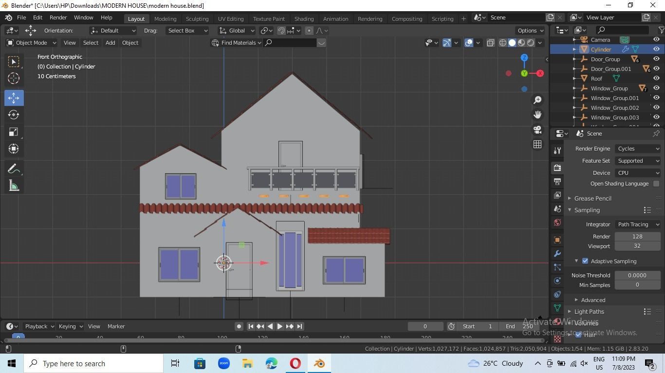 3D model low poly modern house VR / AR / low-poly | CGTrader