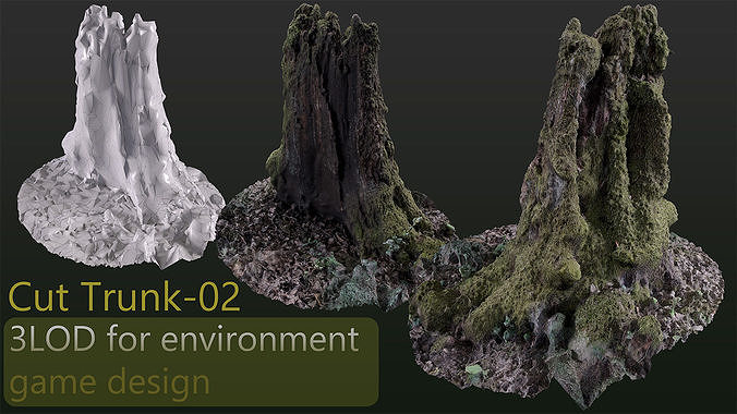 3D model Cut Trunk-02 VR / AR / low-poly | CGTrader