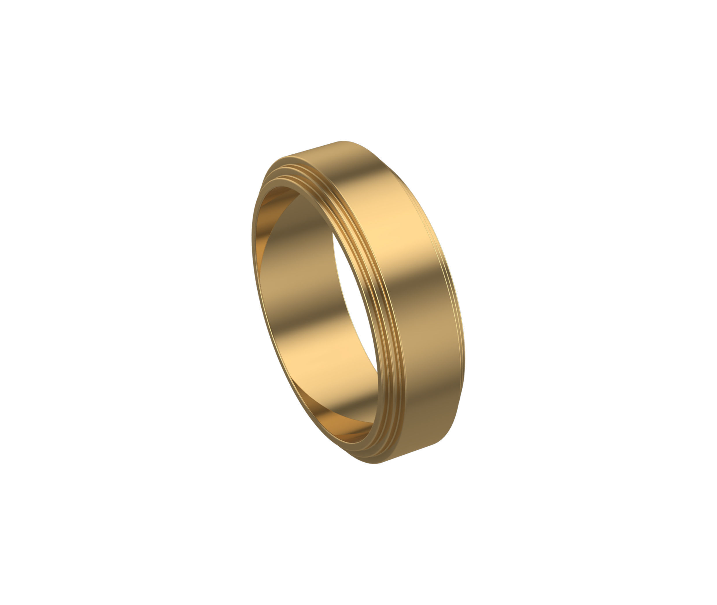Plaingold Ring-Cartier 3D model 3D printable | CGTrader