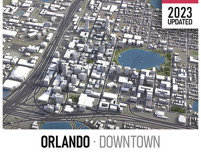 3D model Orlando - 3D City Model VR / AR / low-poly | CGTrader