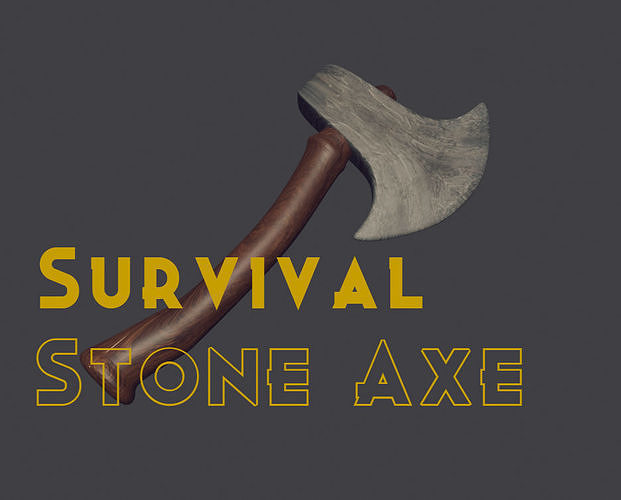 Survival Axe free VR / AR / low-poly 3D model | CGTrader