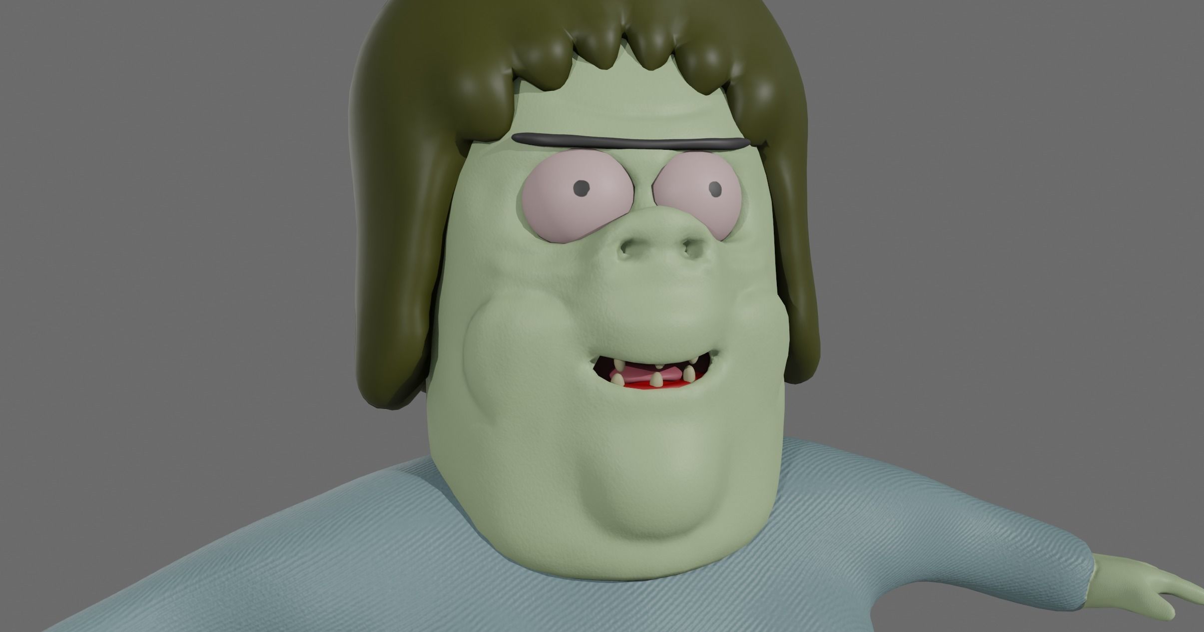 3D model Muscle Man Regular Show Rigged 3D model VR / AR / low-poly ...