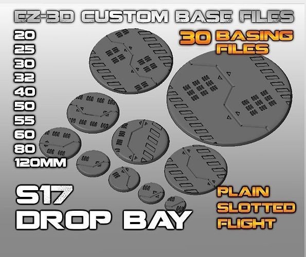 S17 - DROP BAY 20-120mm Round Bases-Diorama 3D model 3D printable | CGTrader