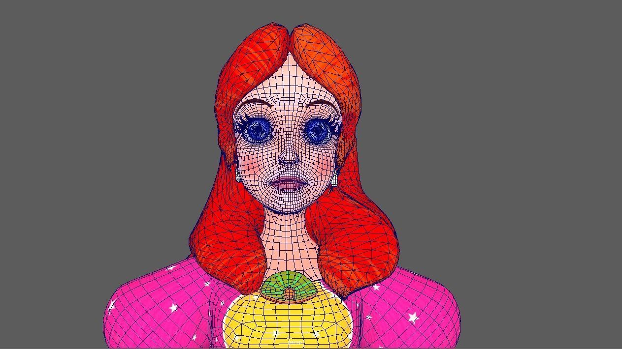 3D model Princess cartoon Girl VR / AR / low-poly | CGTrader