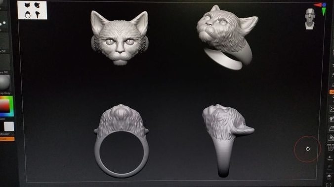 Cat Ring for men and women 3D model 3D printable | CGTrader
