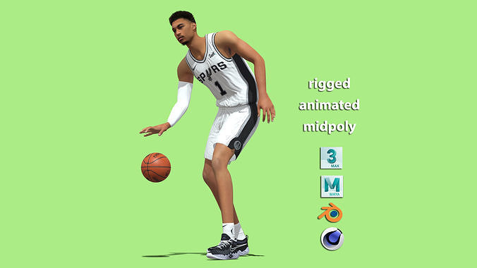 3D Rigged Victor Wembanyama Spurs NBA 3D model animated rigged | CGTrader