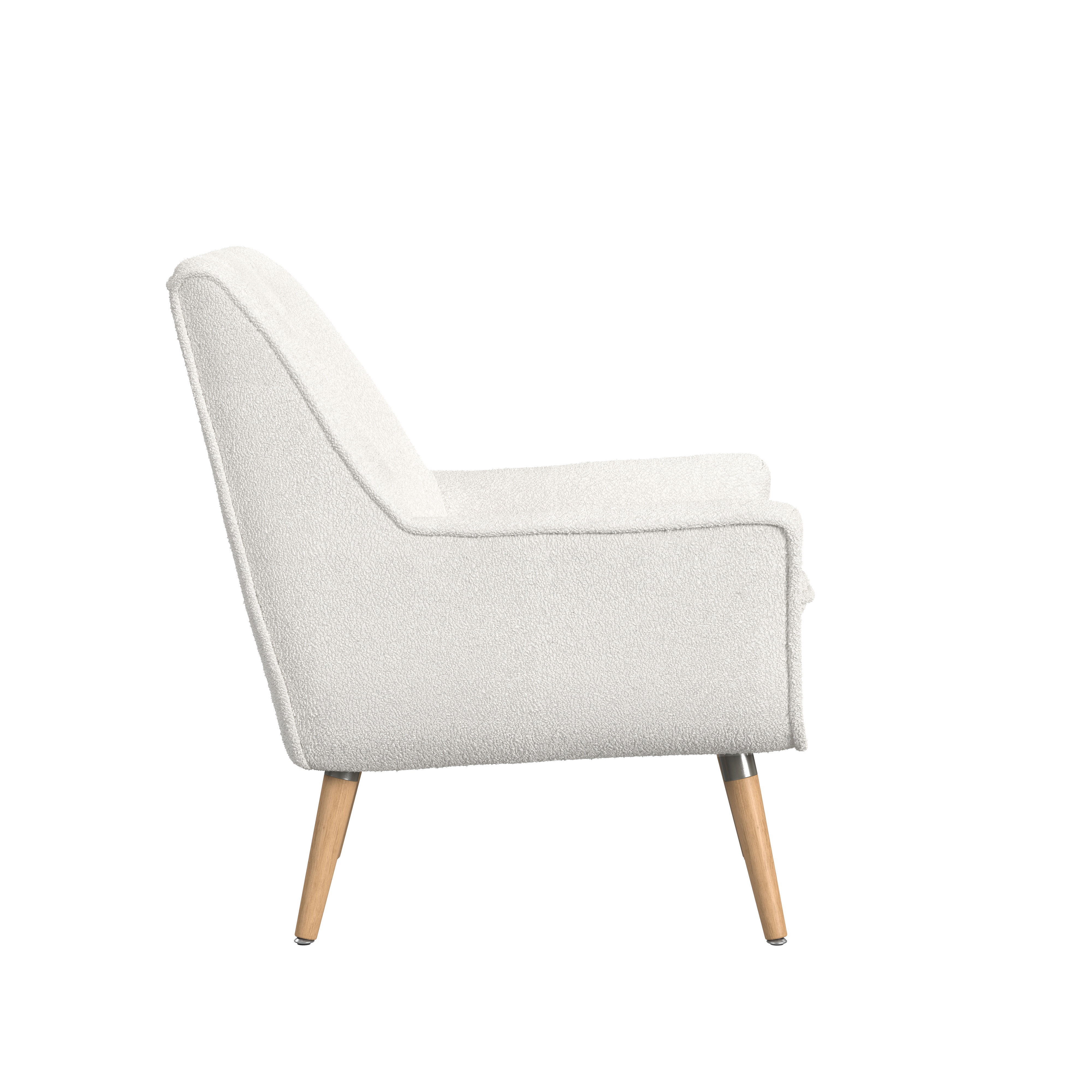 white capitone button style armchair 3D model | CGTrader