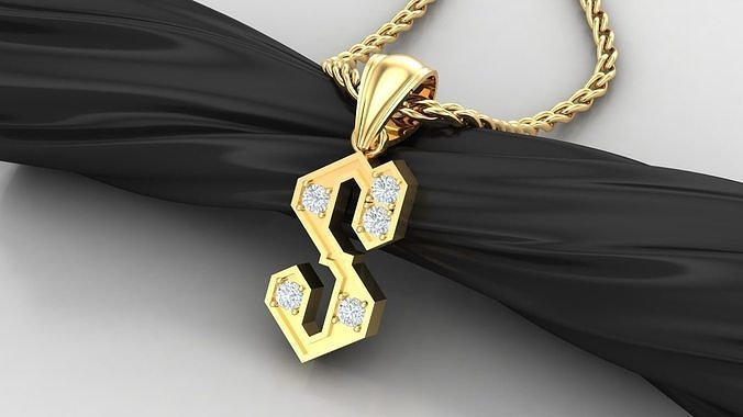 S Letter Pendant Alphabet Version 5 3D model 3D printable | CGTrader