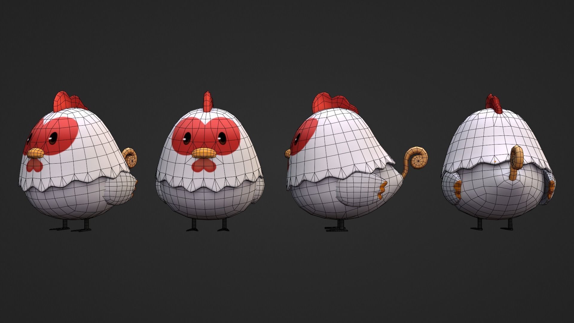Low Poly Chicken 3D model | CGTrader