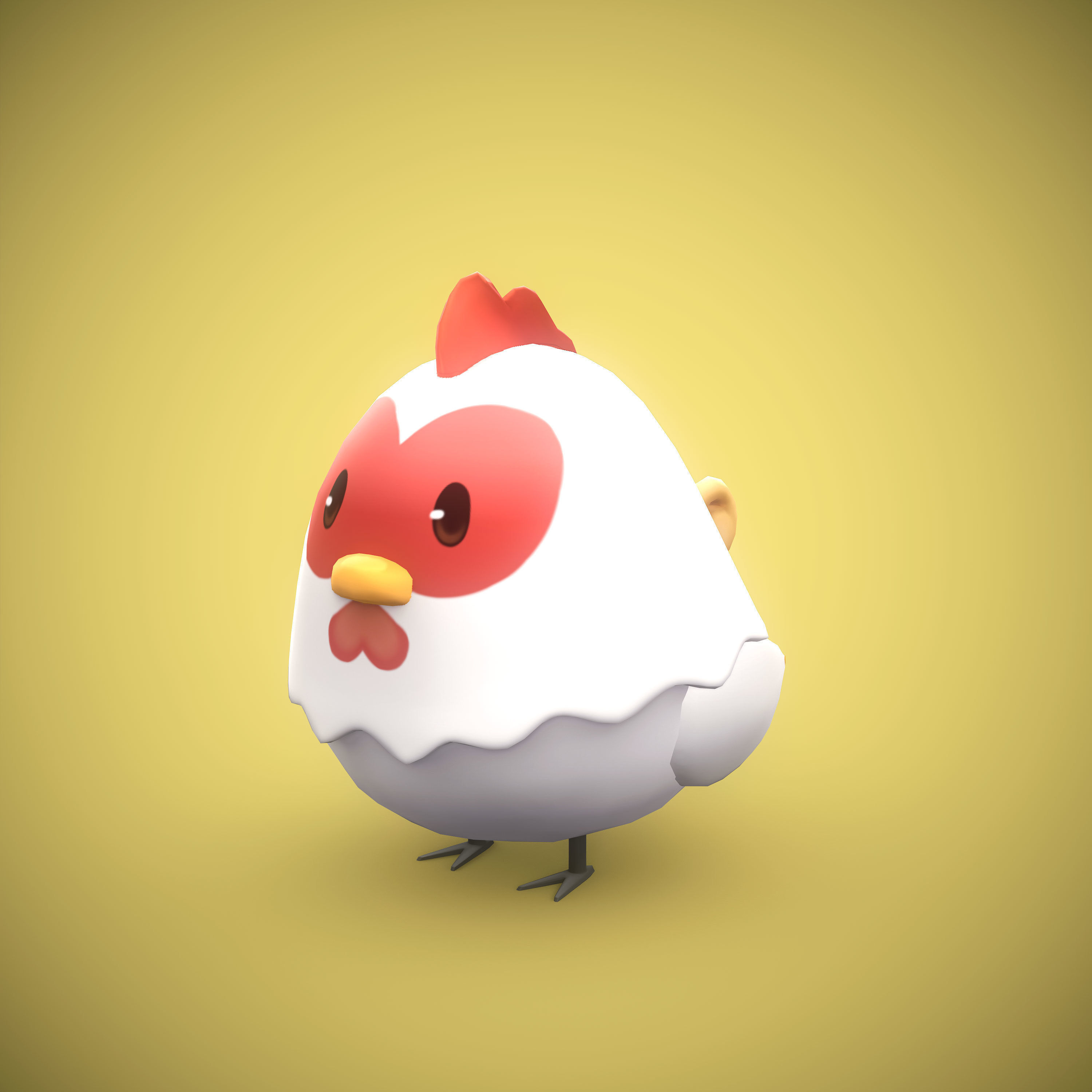 Low Poly Chicken 3D model | CGTrader