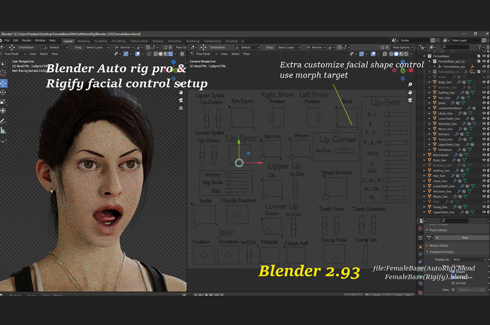 3D model Professional Girl Rig VR / AR / low-poly | CGTrader