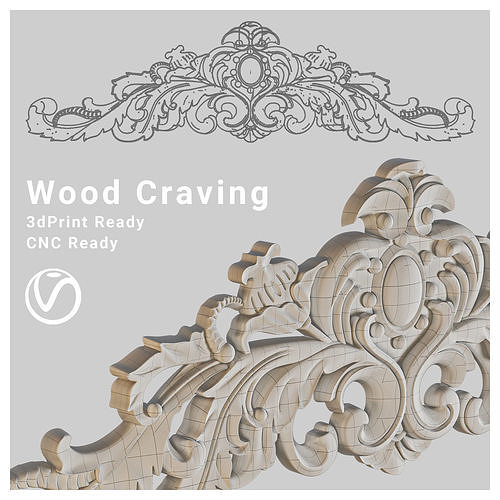 Woodcraving 3D model 3D printable | CGTrader