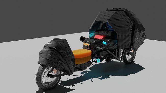 3D model cosmic bike with shield VR / AR / low-poly | CGTrader