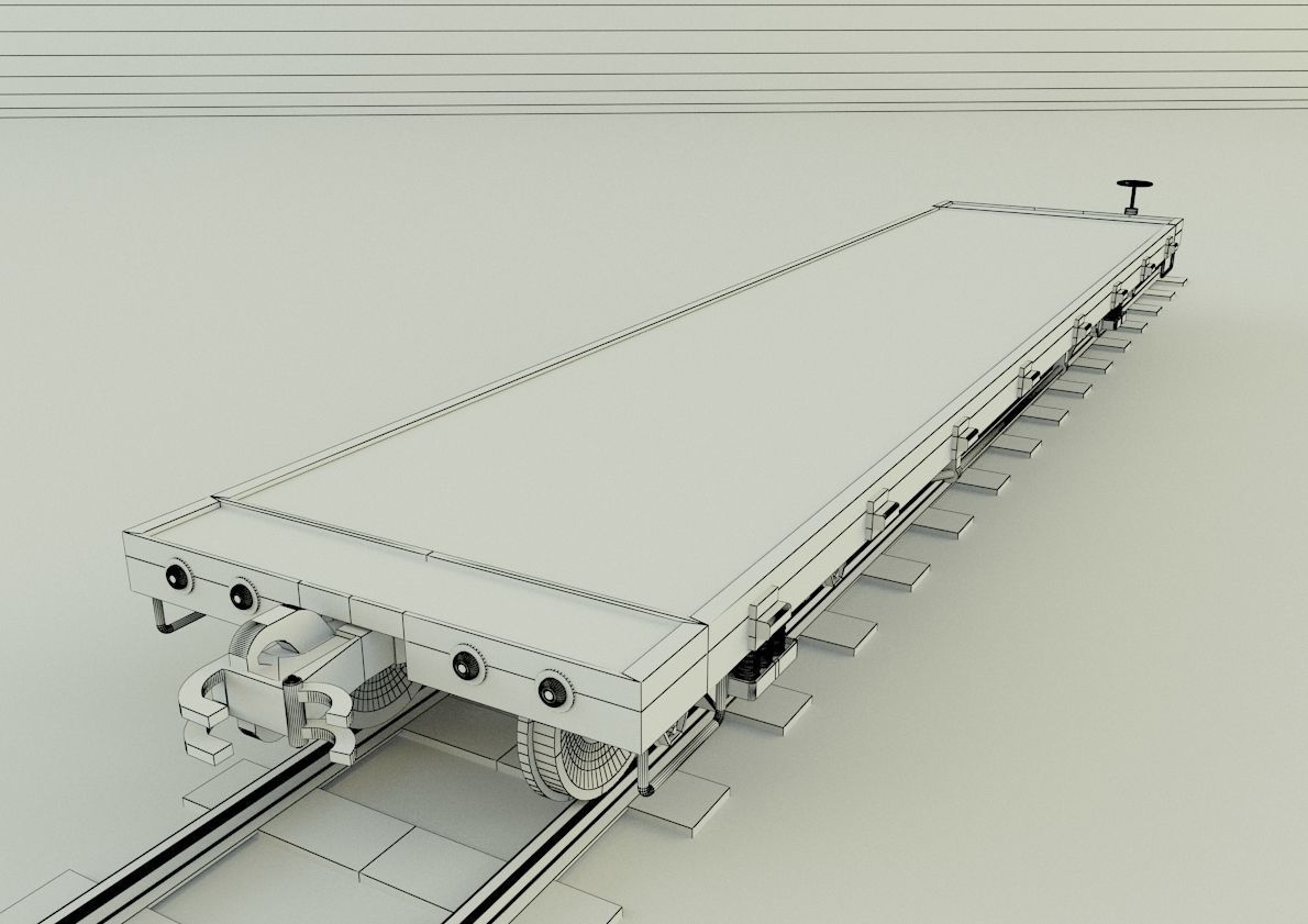 train freight wagon 3D model | CGTrader