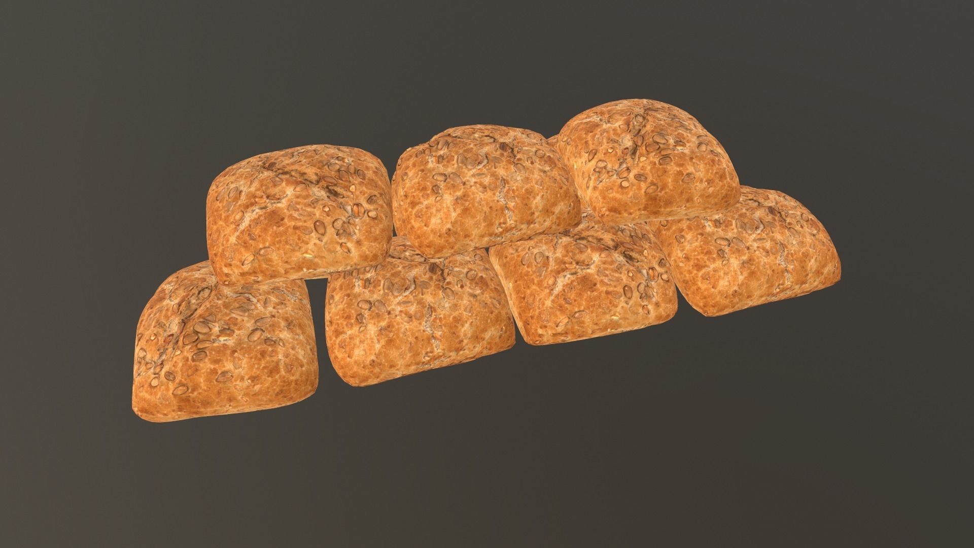 3D model Bread Roll AR VR PBR Lowpoly with game ready 3d Model VR / AR ...