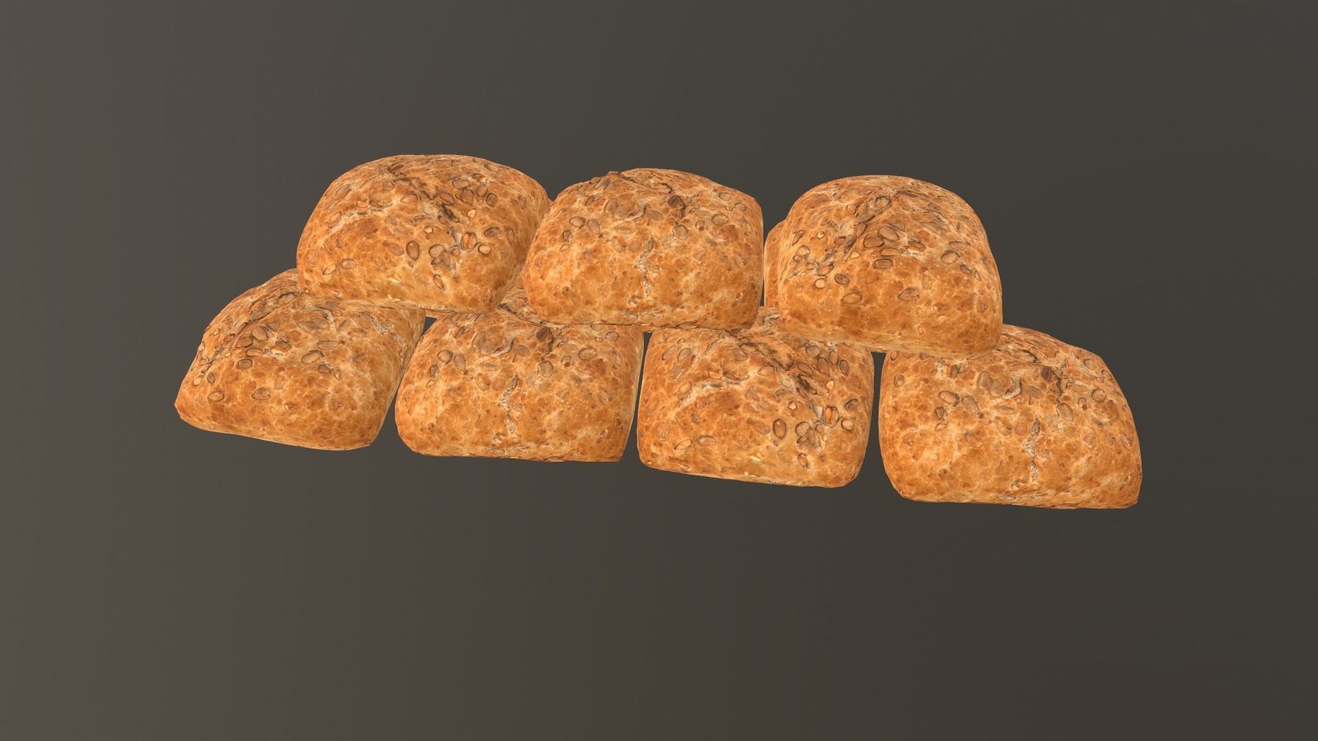 3D model Bread Roll AR VR PBR Lowpoly with game ready 3d Model VR / AR ...