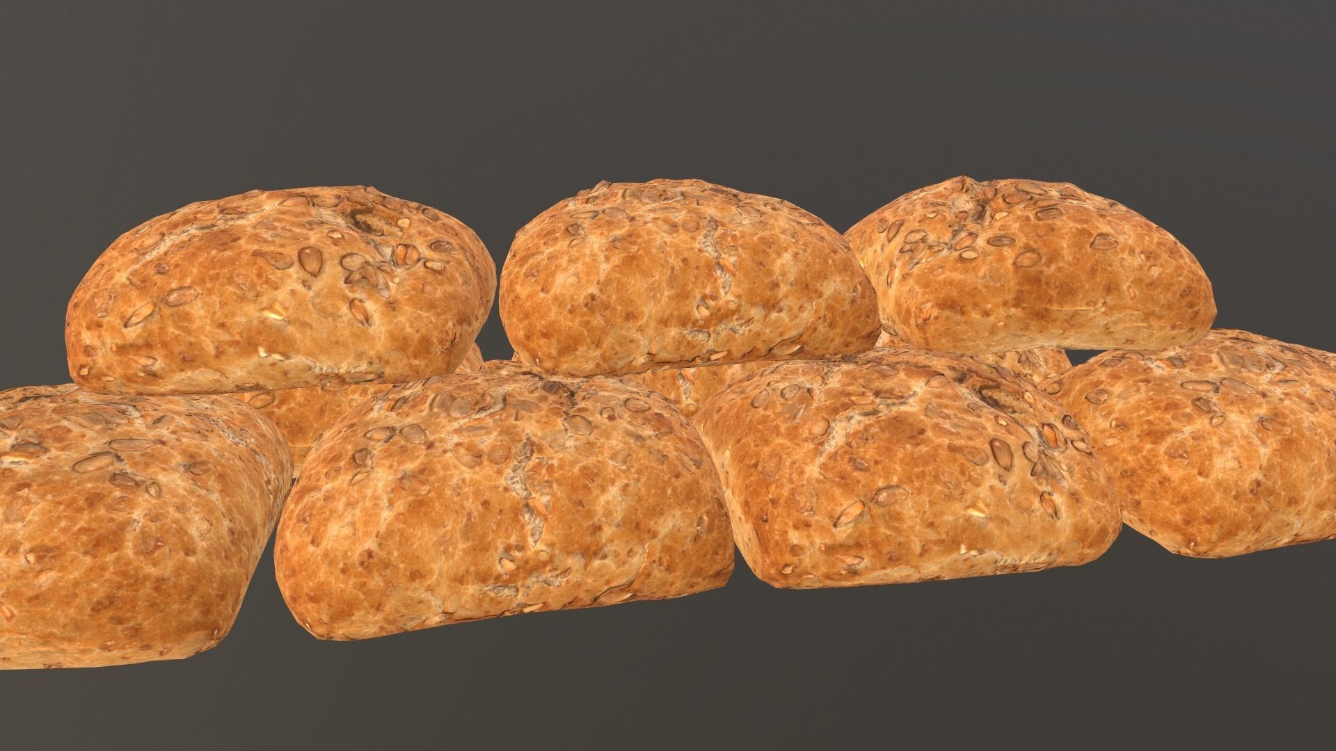 3D model Bread Roll AR VR PBR Lowpoly with game ready 3d Model VR / AR ...