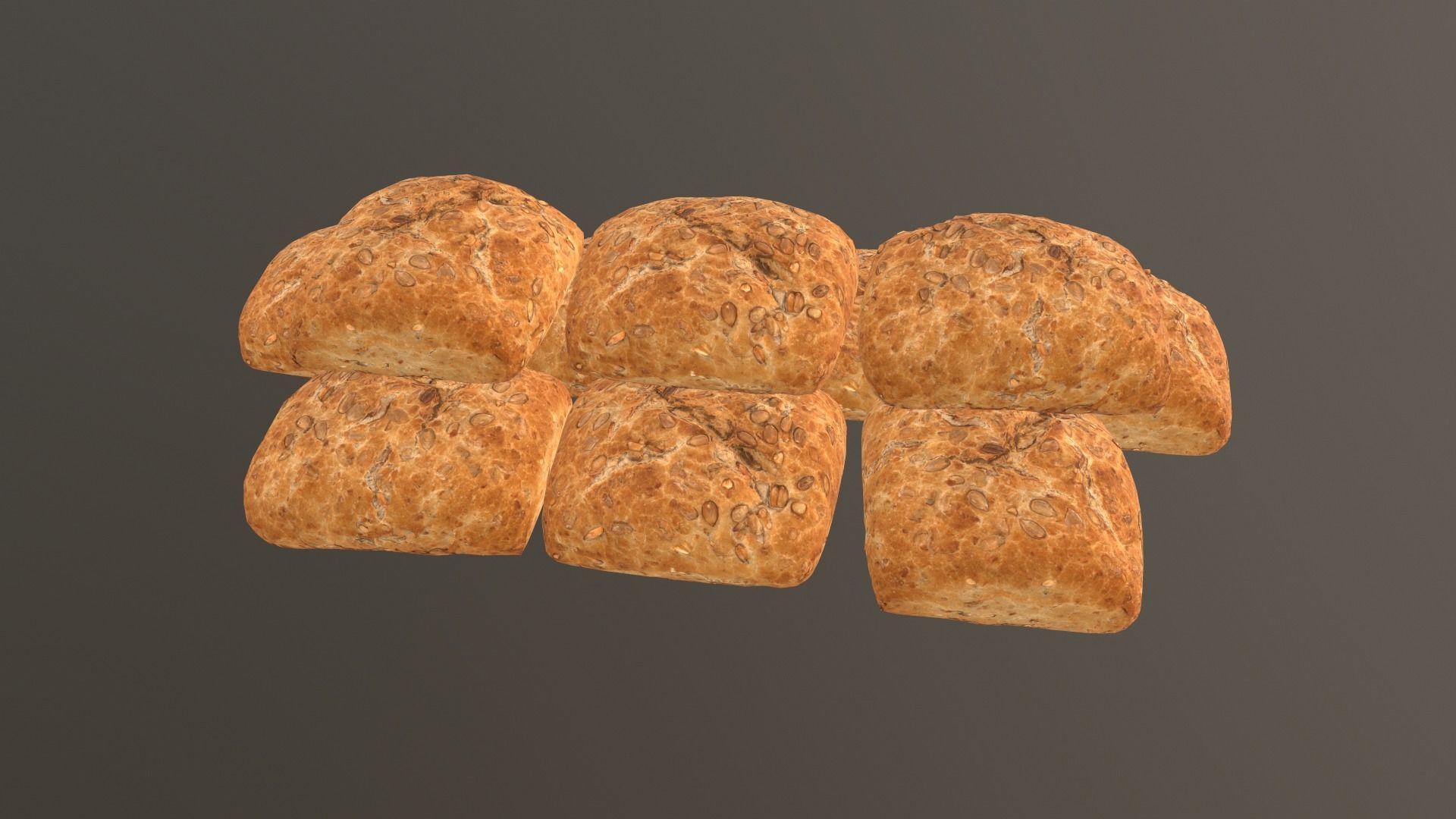 3D model Bread Roll AR VR PBR Lowpoly with game ready 3d Model VR / AR ...