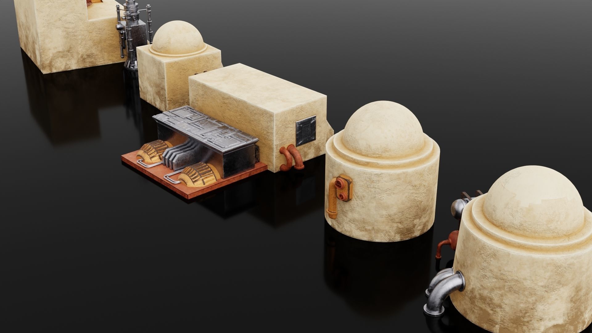 3D model star wars tatooine buildings VR / AR / low-poly | CGTrader