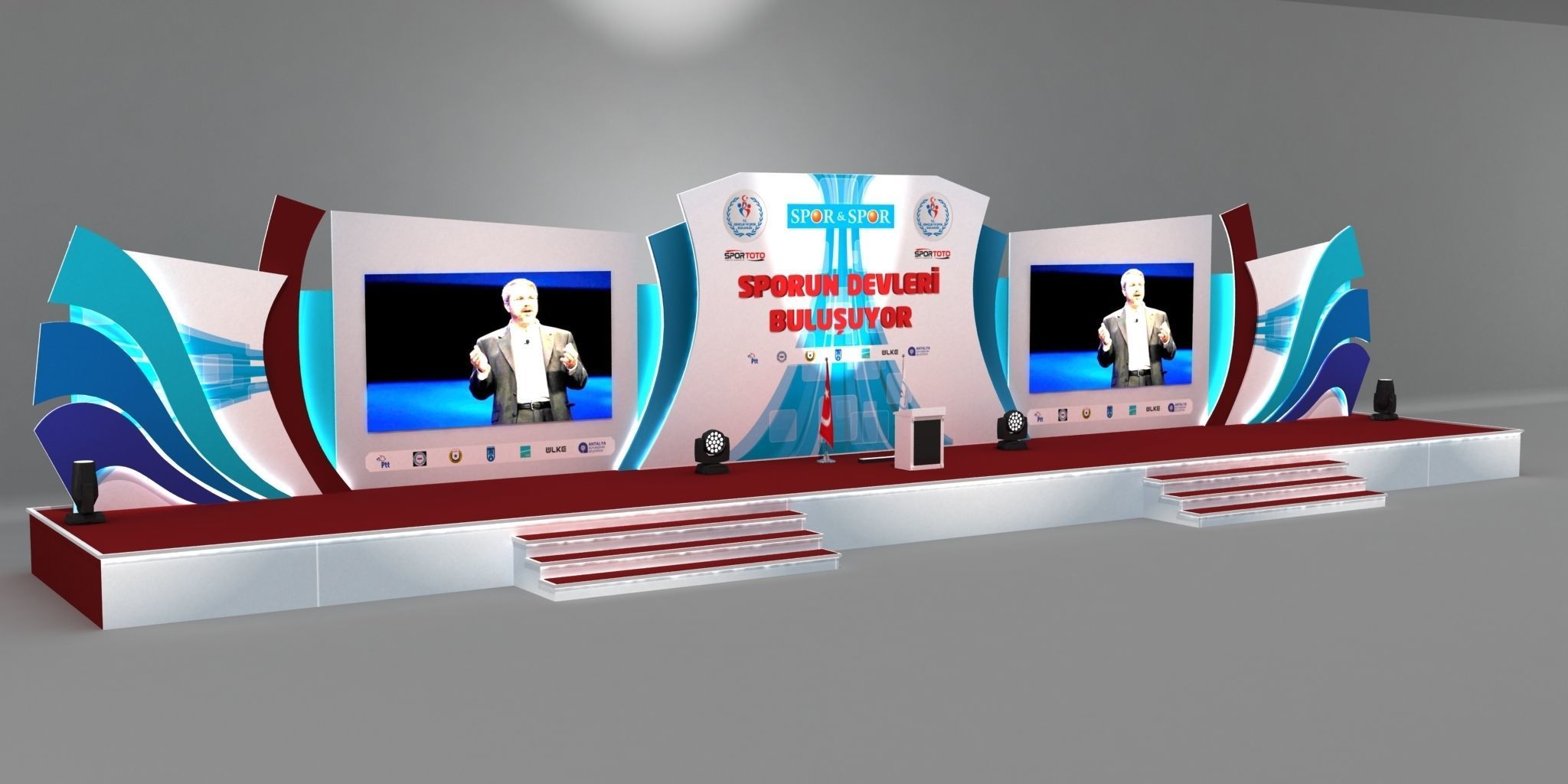 Stage Design 002 3D model | CGTrader