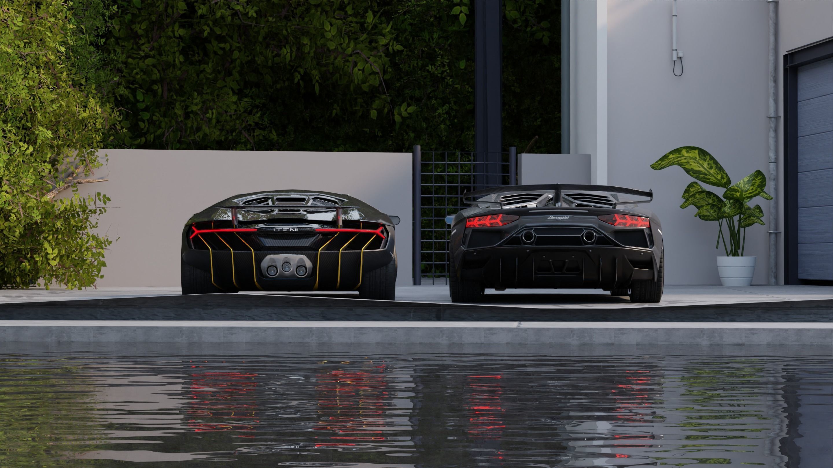 Luxury Automotive Render Scene 3D Blender File Textured And FBX 3D ...