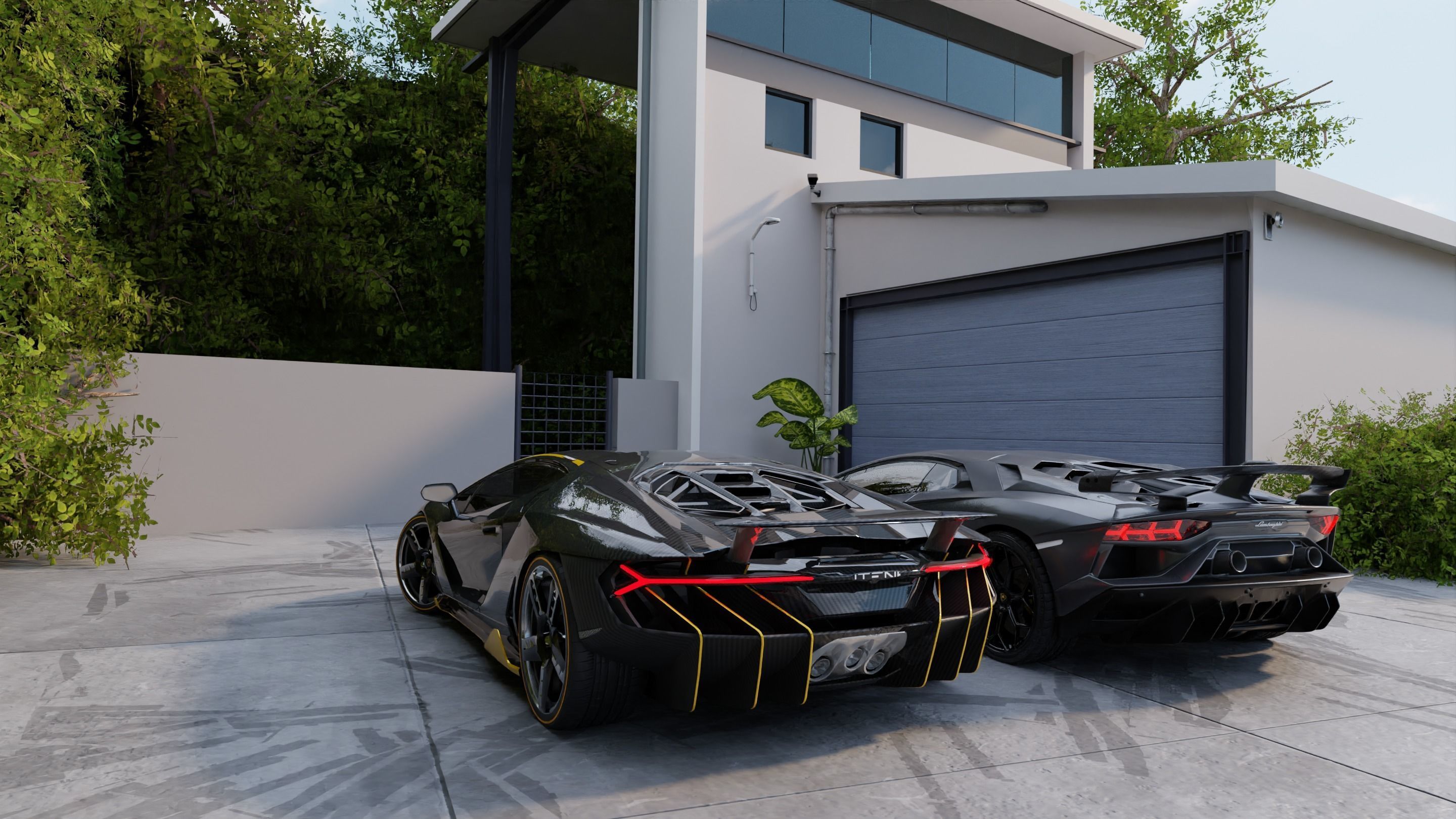 Luxury Automotive Render Scene 3D Blender File Textured And FBX 3D ...