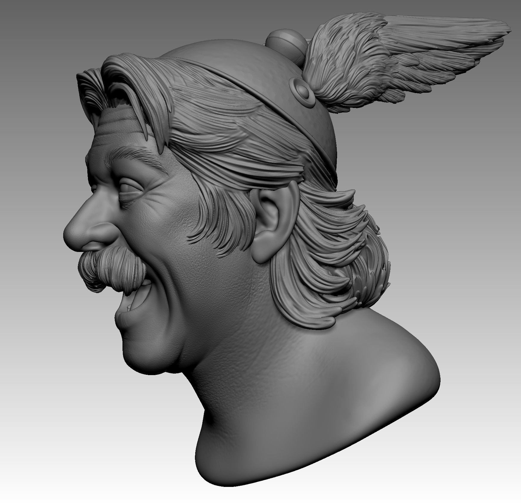 asterix head 3D print model 3D model 3D printable | CGTrader