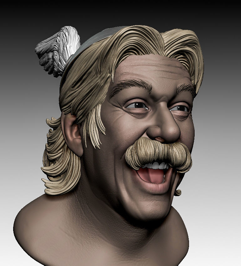 asterix head 3D print model 3D model 3D printable | CGTrader