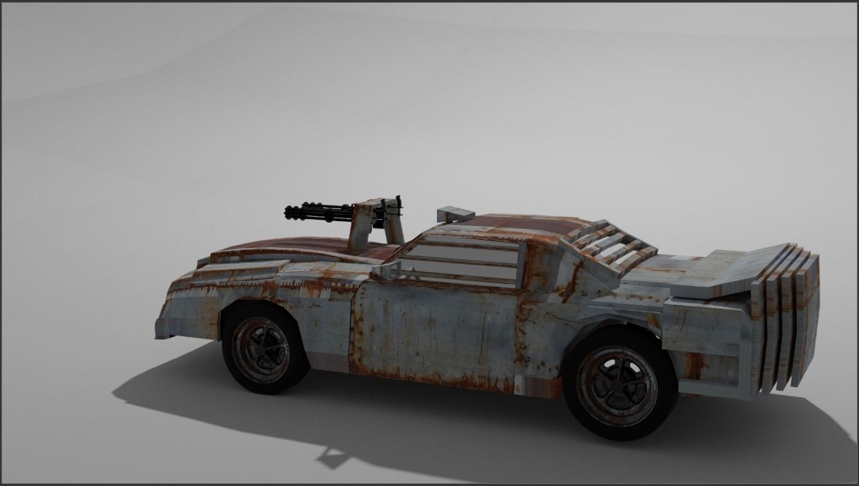 Death Race Car Rusty Model 3D model | CGTrader