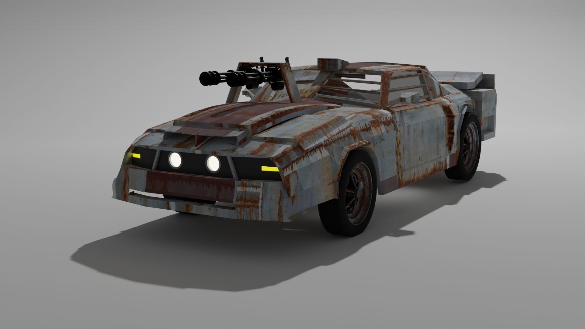 Death Race Car Rusty Model 3D model | CGTrader