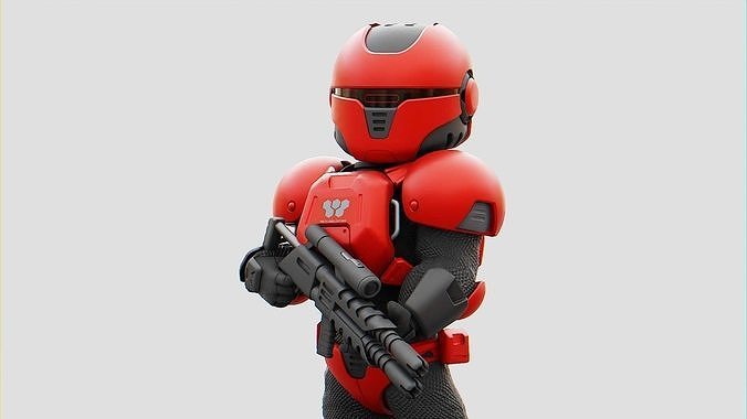 CYBER SOLDIER XC-200 RIGGED 3D model rigged | CGTrader