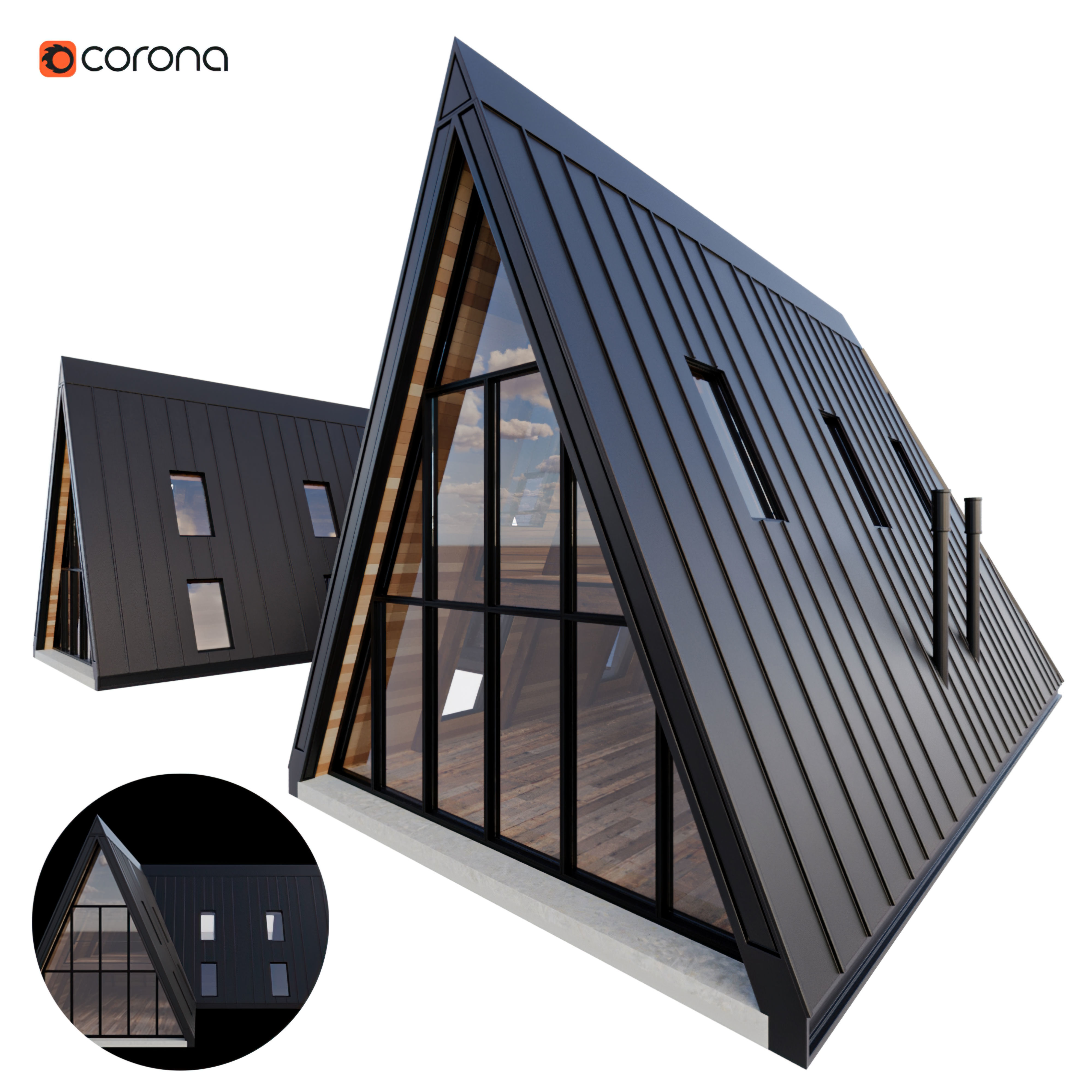 A-Frame House 3D model | CGTrader