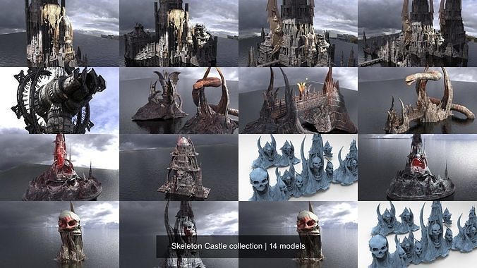 Skeleton Castle collection | CGTrader