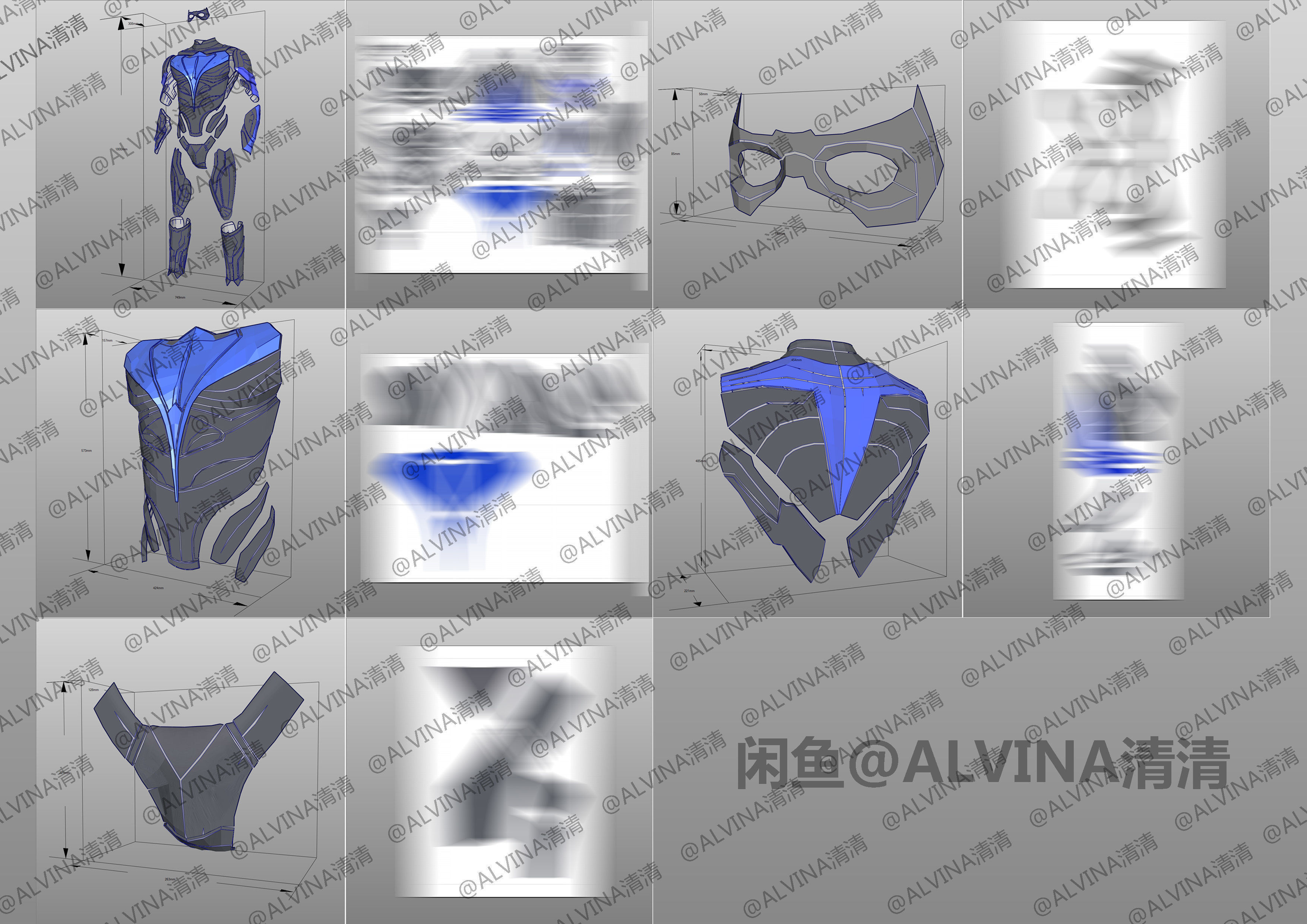 3D model Teen Titans Nightwing - Cosplay Pepakura Foam Full VR / AR ...