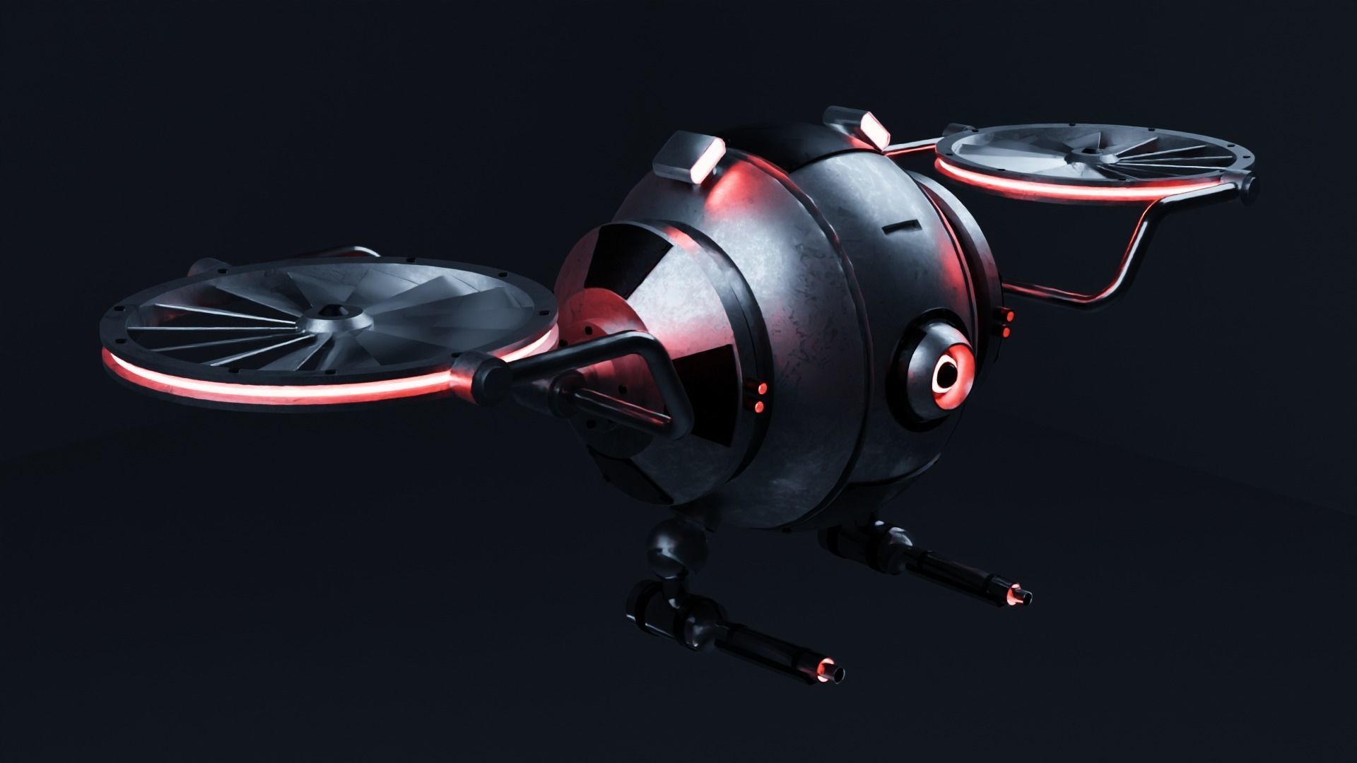 3D model Sci-Fi Drone VR / AR / low-poly | CGTrader