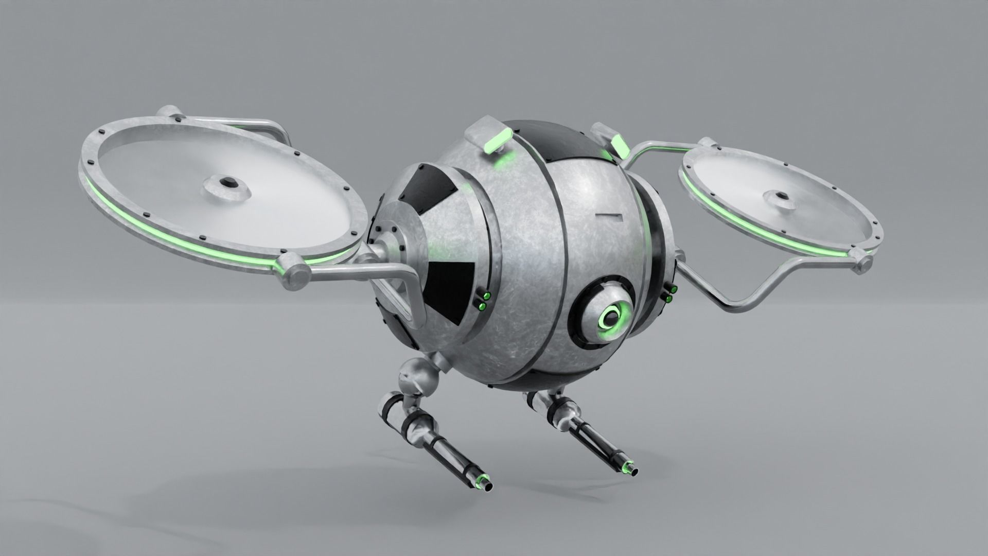 3D model Sci-Fi Drone VR / AR / low-poly | CGTrader