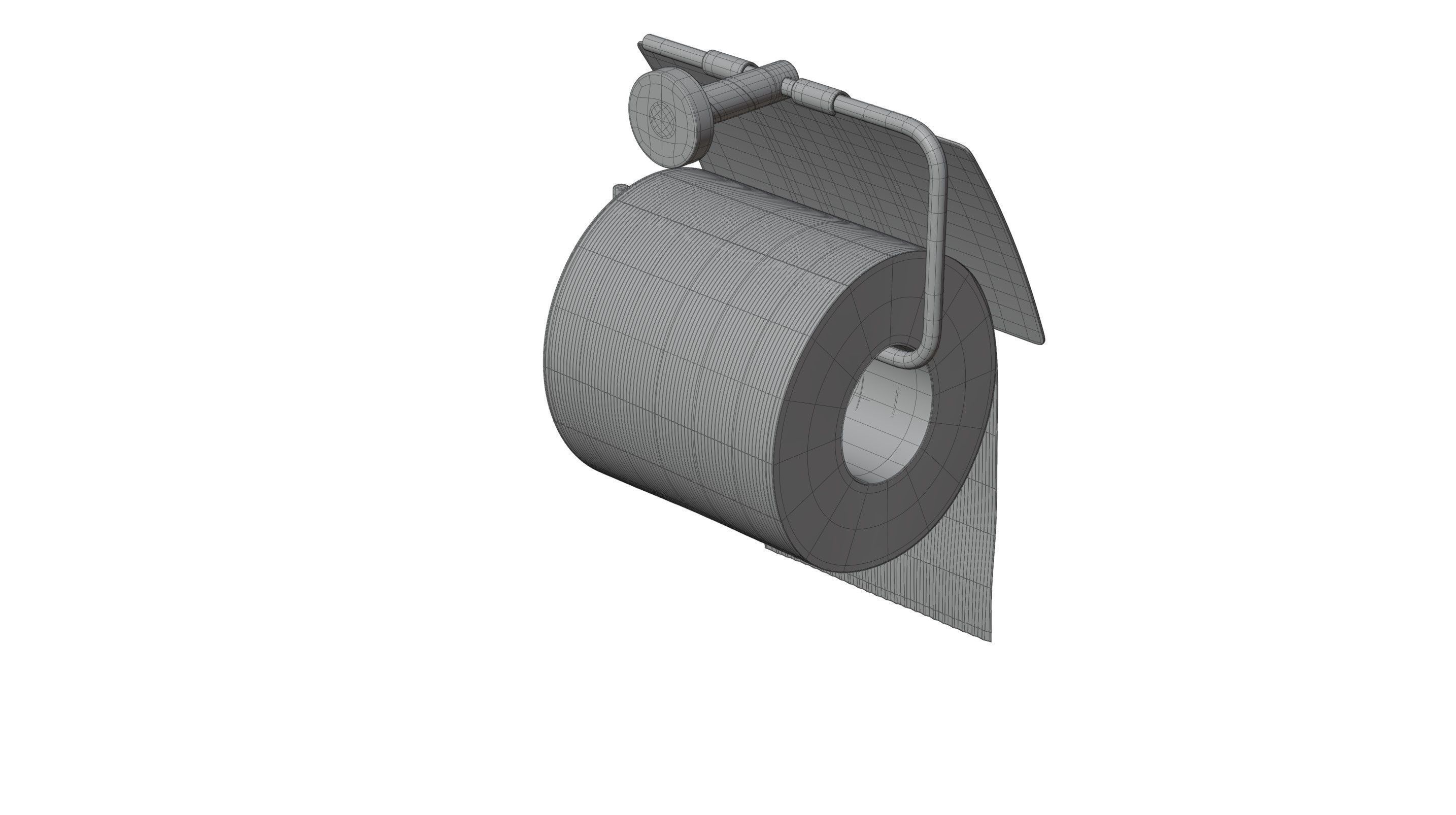 Toilet Paper with Holder 3D model | CGTrader