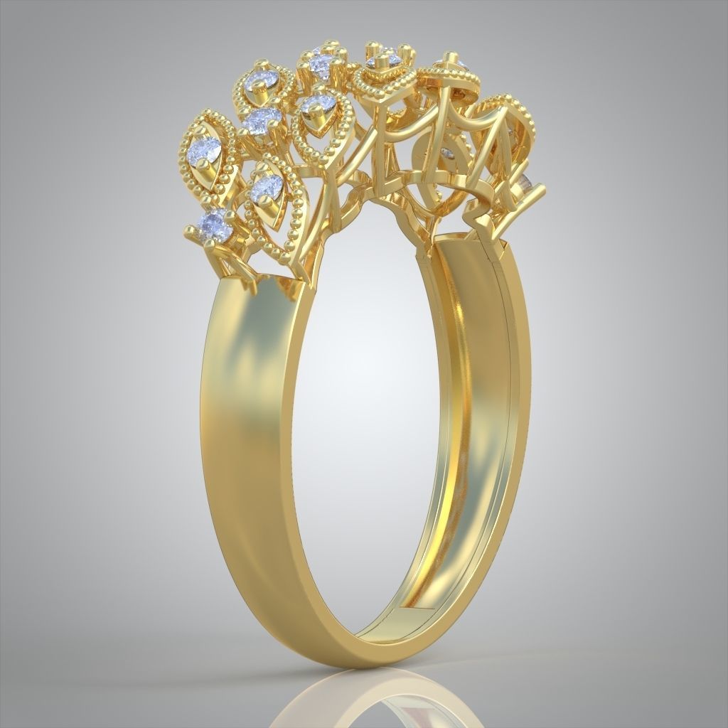 Diamond ring 0606 3D printable model 3D model 3D printable | CGTrader