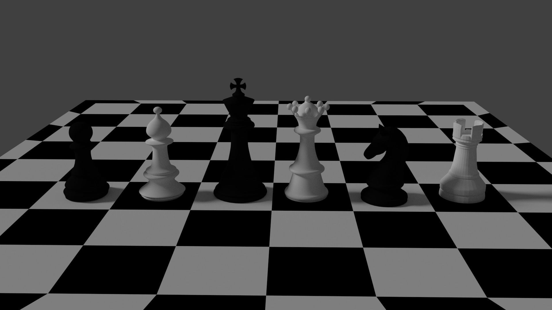 simple chess board with pieces free 3D model | CGTrader