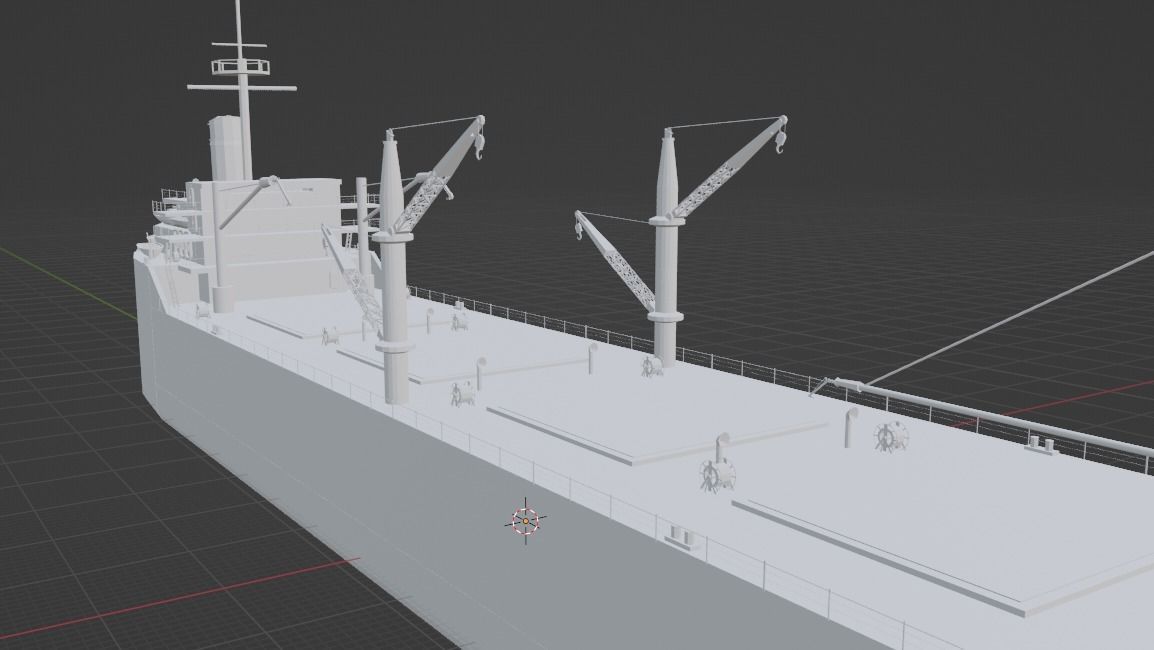 Merchant Ship WW2 3D model 3D printable | CGTrader