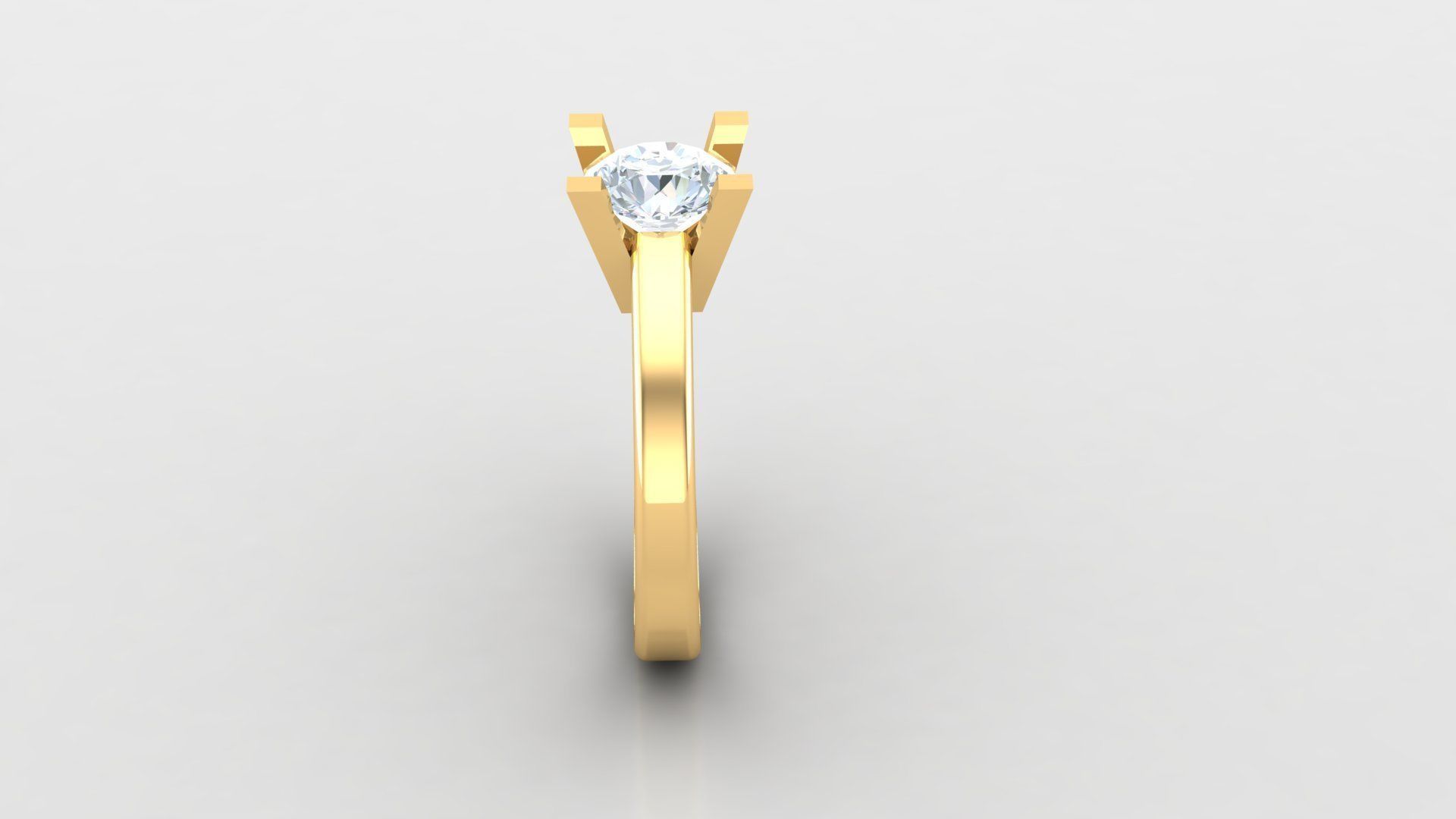 SLT 73 Solitaire Diamond Women Ring Version 2 3D model 3D printable | CGTrader