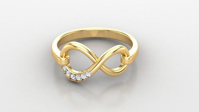 SLT 58 Solitaire Diamond Women Ring Version 2 3D model 3D printable ...