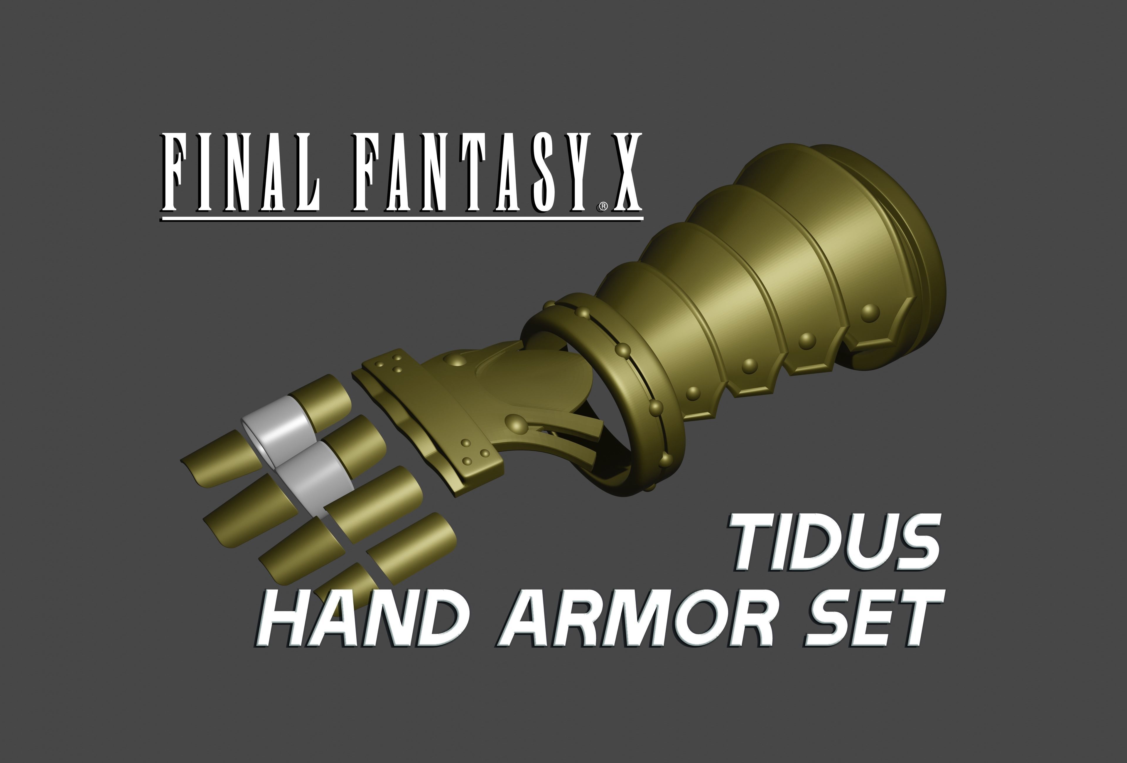 Final Fantasy X - Tidus Hand Armor Set 3D model 3D printable | CGTrader
