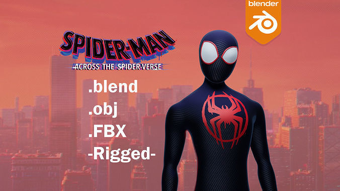 3D model Miles Morales SpiderMan Across the Spider Verse 3D model VR ...